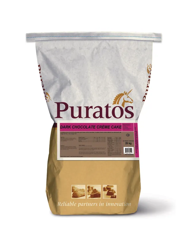 Satin Dark Chocolate Cream Cake - Puratos